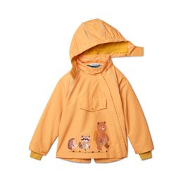 Tchibo - Kinder-Thermo-Regenjacke mit Fleecefutter - Kinder - Gr. 98/104 - senfgelb/print