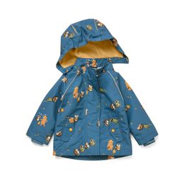 Tchibo - Kinder-Thermo-Regenjacke mit Fleecefutter - Baby - Gr. 74/80 - blau/print