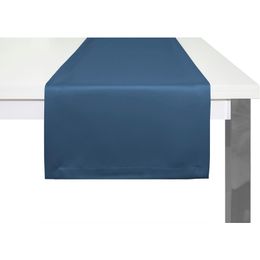 WIRTH Tischl&auml;ufer &raquo;Umea&laquo; blau Polyester B/L: 150cm x 40cm, 1 Stk., rechteckig