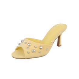 Ital-Design High-Heel Sandalette in Gelb | Gr.: 36