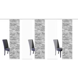 Home Wohnideen Schiebegardine &raquo;WALLIS&laquo; Klettband 5 Stk. tlg. HxB: 245x60, inkl. Befestigungszubeh&ouml;r grau Polyester 245cm, Klettband, 60cm