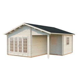 Palmako Gartenhaus &raquo;Irene&laquo; 21,9 + 5,2 qm transparent Massivholz Fu&szlig;boden im Gartenhaus, ohne Dacheindeckung