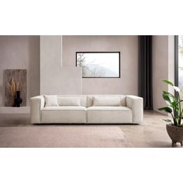 LeGer Home by Lena Gercke 3-Sitzer &raquo;PIARA, Cord, Sofa mit Kedernaht&laquo; schwarze F&uuml;&szlig;e, bequemer Sitzkomfort beige 100% Polyester B/H/T: 275cm x 66cm x 