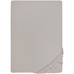Biberna Spannbettlaken &raquo;Samy&laquo; hochwertiges Jersey-Elasthan f&uuml;r Topper geeignet grau Jersey-Elasthan, Obermaterial: 95% Baumwolle, 5% Elasthan 1 Stk., Jersey-