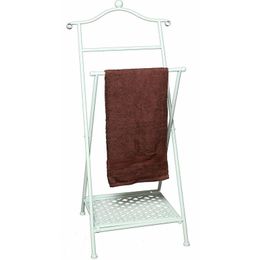 AMBIENTE HAUS Handtuchhalter &raquo;Antik&laquo; antikwei&szlig; wei&szlig; Metall Einheitsgr&ouml;&szlig;e