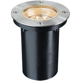 Paulmann LED Einbauleuchte &raquo;Outdoor 230V Boden rund LED 1,2W 2700K 110mm Edelstahl/Metall&laquo; 1 Stk. Warmwei&szlig; Outdoor 230V Boden rund LED 1,2W 2700K 110mm 