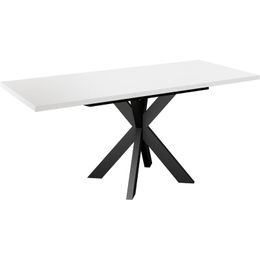 M&auml;usbacher Esstisch &raquo;Big System&laquo; Metallgestell in Stern Form, ausziehbar wei&szlig; B/H/T: 160cm x 73cm x 90cm, Stern-Form