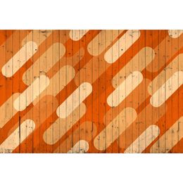 ARCHITECTS PAPER Fototapete &raquo;Atelier 47 Pill Pattern 2&laquo; Holz glatt Vlies, Wand, Schr&auml;ge, Decke orange Vlies B/L: 4m x 2,7m