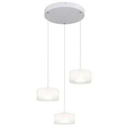 Globo LIGHTING LED Pendelleuchte &raquo;BELINDA&laquo; LED-Modul 1 Stk. Tageslichtwei&szlig; H&auml;ngelampe/H&auml;ngeleuchte/Wohnzimmer/Esstisch/elegant wei&szlig; 1 Stk.
