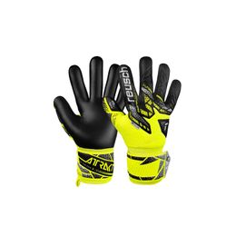 Reusch Damen Torwarthandschuhe "Attrakt Silver", gelb, Gr. 11, mehrfarbig, 34% Polyester, 25% Elastodien, 4% Lederimitat, Handschuhe, mit maximalem