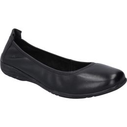 Josef Seibel Damen Ballerina "Fenja 01, black-black", Gr. 42, schwarz, Obermaterial: 100% Rindsleder Leather cow., Schuhe