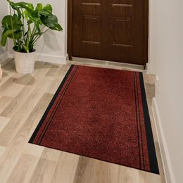 ANDIAMO L&auml;ufer &raquo;Mitch, Made in Belgium&laquo; rechteckig 6 mm H&ouml;he Schmutzfangl&auml;ufer, meliert, mit Bord&uuml;re, In- und Outdoor geeignet rot Polyethylen (PE) B : 66cm 1