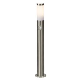 Brilliant Pollerleuchte &raquo;Chorus&laquo; E27 1 Stk. Au&szlig;enstandleuchte Bewegungsmelder edelstahl grau 1, &Oslash; 7,5cm H: 80cm, 1 Stk.