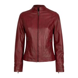 Bugatti Damen Lederjacke "BULady-122", rot, Gr. 36, uni, Obermaterial: 100% Lammleder LEL. Futter: 100% Polyester PES. 100% Polyester PES., Jacken,