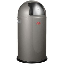 Wesco M&uuml;lleimer &raquo;Pushboy&laquo; 1 Beh&auml;lter Abfallsammler, 50 Liter grau Stahlblech B/H/T: 40cm x 75,5cm x 40cm, 50 l
