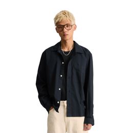 Marc O'Polo Herren Langarmhemd "aus Bio-Baumwolle", schwarz, Gr. XXL, MARC O'POLO DENIM, unifarben, Obermaterial: 100% Baumwolle, Hemden