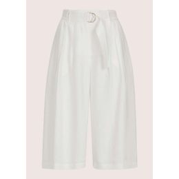 Madeleine Mode MADELEINE Damen Bermudas "Bermuda Elegante Businesshose mit B&uuml;gelfalten", wei&szlig;, Modern, Gr. 34, Obermaterial: 100% Leinen LI., Hosen, Bermuda im