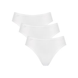 Sloggi Damen Tai-Slip "24/7 Microfibre", Gr. 42, wei&szlig;, Microfaser, Obermaterial: 88% Polyamid, 12% Elasthan, Unterhosen, weiche N&auml;hte, flache