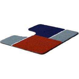 Batex WC-Vorleger &raquo;Enema&laquo; H&ouml;he 20 mm rutschhemmend beschichtet fu&szlig;bodenheizungsgeeignet rot Polyacryl WC-Vorleger rechteckigmit Ausschnitt (50cm x 60cm), 1 