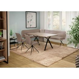 OTTO home Eckbankgruppe &raquo;Bruna Essecke, Sitzgruppe, Eckbankgruppe, K&uuml;chenbankgruppe&laquo; Set, 4tlg, 4 tlg. tlg. Stuhl: 360&deg; drehbar (R&uuml;ckst.), 2-Stoff-