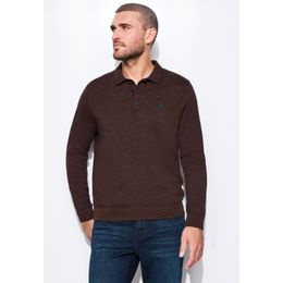 Street One MEN Herren Strickpullover, braun, Gr. XXXL, unifarben, Web, 100% Baumwolle, Pullover, mit Moulin&eacute; Garn