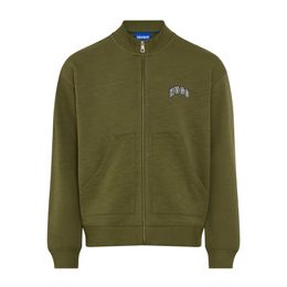 Hugo Herren Sweatjacke "Nuvojack", gr&uuml;n, Gr. M, unifarben, Sweatware, Obermaterial: 100% Baumwolle, Sweatjacken, Stehkragen Metallrei&szlig;verschluss,