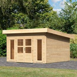 Karibu Gartenhaus &raquo;Perlsee 5&laquo; beige Holzwerkstoff ohne Fu&szlig;boden, ohne Dacheindeckung