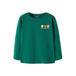 name it Shirt 'NMFLINLAS' M&auml;dchen Gr&ouml;&szlig;e 116 dunkelgr&uuml;n / orange / hellpink / wei&szlig;