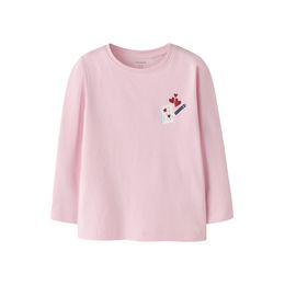 NAME IT Shirt 'NMFLINLAS' girl size 122/128 Azure / Rose / Carmine red / White