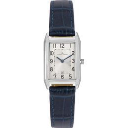 Jacques Lemans Damen Quarzuhr &raquo;Torino&laquo; Armbanduhr, Damenuhr, Lederarmband, analog, Tag blau Einheitsgr&ouml;&szlig;e