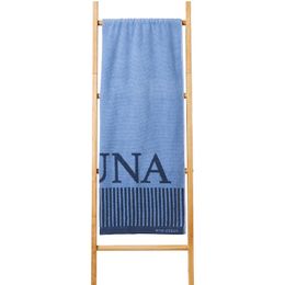 Schiesser Saunatuch &raquo;Rom aus garngef&auml;rbtem, kuschelweichem Baumwollfrottier&laquo; Made in Green blau Frottier, Frottier B/L: 75cmx200cm, 1 Stk., Frottier