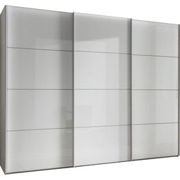 Wiemann Schwebet&uuml;renschrank &raquo;Kos&laquo; mit Schattenfuge grau Glas, Holzwerkstoff B/H/T: 246,3cm x 236cm x 67cm, T&uuml;ren: 3 Stk.
