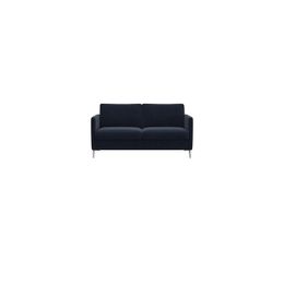 FLEXLUX 2-Sitzer &raquo;Fiore, super Sitzkomfort durch Kaltschaum im Sitz&laquo; schmale Armlehnen, F&uuml;&szlig;e Alu blau 100% Polyester B/H/T: 149cm x 85cm x 92cm, 