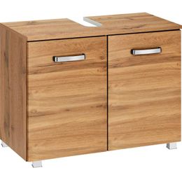 Welltime Waschbeckenunterschrank &raquo;Ravenna&laquo; braun wotaneiche, B/H/T: 70cm x 59cm x 35cm