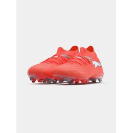 Puma Soccer Cleats 'Future 9 Match' male size 46.5 Silver grey / Neon red / Black