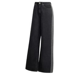 adidas originals Jeans 'HIGH RISE WIDE LEG DENIM' Damen Gr&ouml;&szlig;e 28 black denim