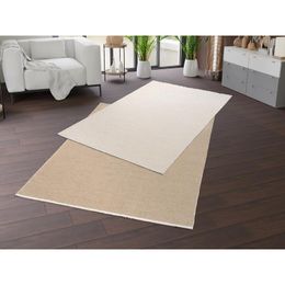 OCI DIE TEPPICHMARKE Teppich &raquo;JOKER OF COLORS&laquo; rechteckig 5 mm H&ouml;he Wendeteppich, weiche flache Oberfl&auml;che, beidseitug nutzbar beige Polyester B : 