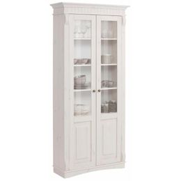 OTTO home Glasvitrine &raquo;Teresa&laquo; Ma&szlig;e (B/T/H): ca. 90/32/193 cm, mit 2 Glast&uuml;ren, H&ouml;he 193 cm, aus massiver Kiefer, FSC wei&szlig; Massivholz B/H/T: 90cm x 
