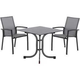 siena GARDEN Garten-Essgruppe &raquo;Velia&laquo; 3 Stk. tlg. grau Einheitsgr&ouml;&szlig;e
