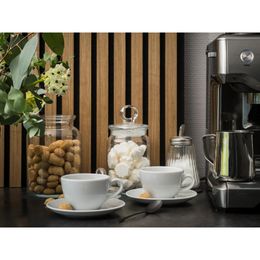 Creatable Tasse &raquo;Bistrot Weiss, Kaffeetasse Set 8-tlg&laquo; Klassiker in Wei&szlig;, Der Allesk&ouml;nner wei&szlig; Porzellan &Oslash; 9cm x 6cm, 180ml, 8