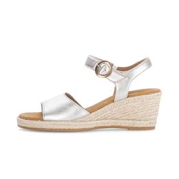 Gabor Damen Keilsandalette "Keilsandalette", Gr. 38,5silber, Schuhe