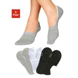 H.I.S. H.I.S Herren F&uuml;&szlig;linge "Damen Herren No Show Sneaker socken Atmungsaktiv", Gr. 39, schwarz-wei&szlig;, Baumwolle, Elasthan, Polyamid, uni und melange,