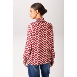Aniston CASUAL Damen Schlupfblusedunkelrot, wollwei&szlig;, pink, flieder, Gr. 38, bedruckt, gemustert, Cr&ecirc;pe, Obermaterial: 100% Polyester, Blusen, mit
