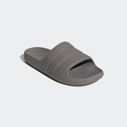 Damen Badesandale "FLOW ADILETTE", adidas Sportswear, Gr. 43, grau, Synthetik, Schuhe, Badelatschen