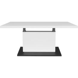M&auml;usbacher Couchtisch &raquo;Lift Couchtisch&laquo; h&ouml;henverstellbar von 49-68 cm, Breite 120 cm, Metallgestell wei&szlig; B/H/T: 120cm x 68cm x 70cm