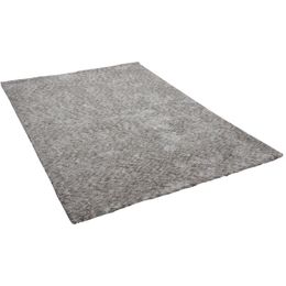 Sansibar Teppich &raquo;Munkmarsch Uni&laquo; rechteckig 20 mm H&ouml;he meliert, 100% Polyester, besonders weich, Wohnzimmer, Schlafzimmer grau Polyester B : 120cm 1 Stk., 