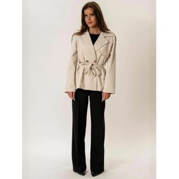 TEESHOPPEN Damen Outdoorjacke "TEESHOPPEN Jacket Sia", beige, Gr. XL, Obermaterial: 100% Baumwolle, Jacken