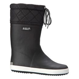Aigle M&auml;dchen Gummistiefel "Giboulee 2", Gr. 29, schwarz, Obermaterial: 100% Naturkautschuk NaRubber., Schuhe