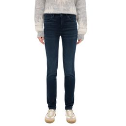 Mustang Damen Slim-fit-Jeans "Damen Style Shelby Slim", blau, Gr. 29, unifarben, Denim/Jeans, 92% Baumwolle, 6% Elastomultiester, 2% Elasthan, Jeans