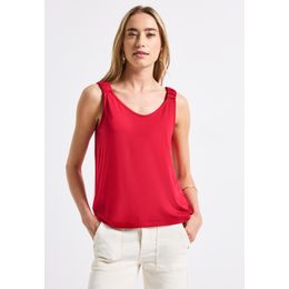 Street One Damen Tr&auml;gertop, rot, Gr. 46, unifarben, Stoff, 95% Viskose, 5% Elasthan, Tops, aus elastischem Materialmix